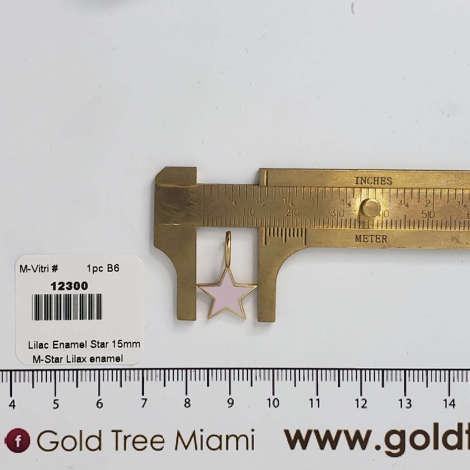 Mini Lilac Enamel Star Charm