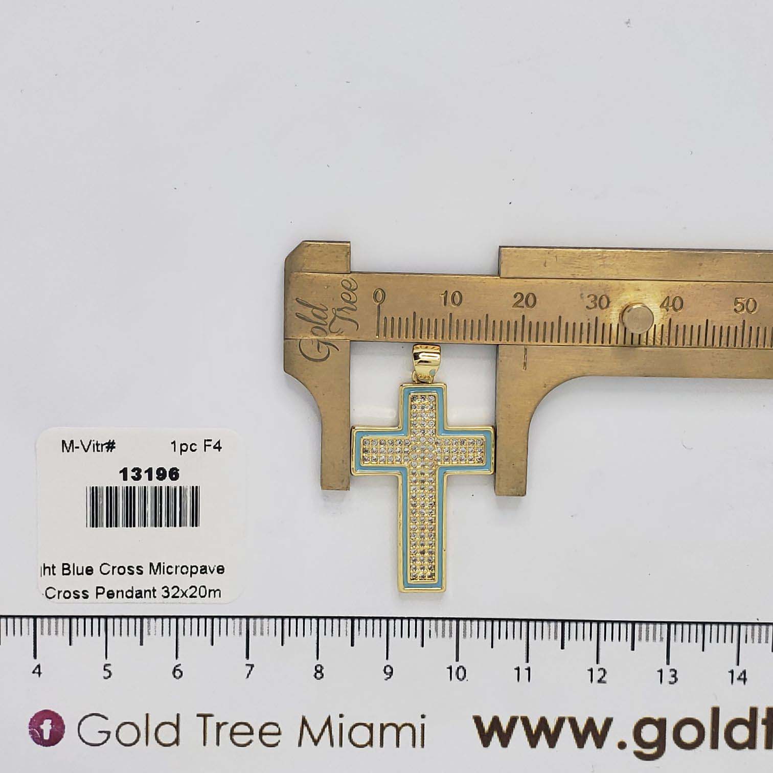 Light Blue Cross Micropave