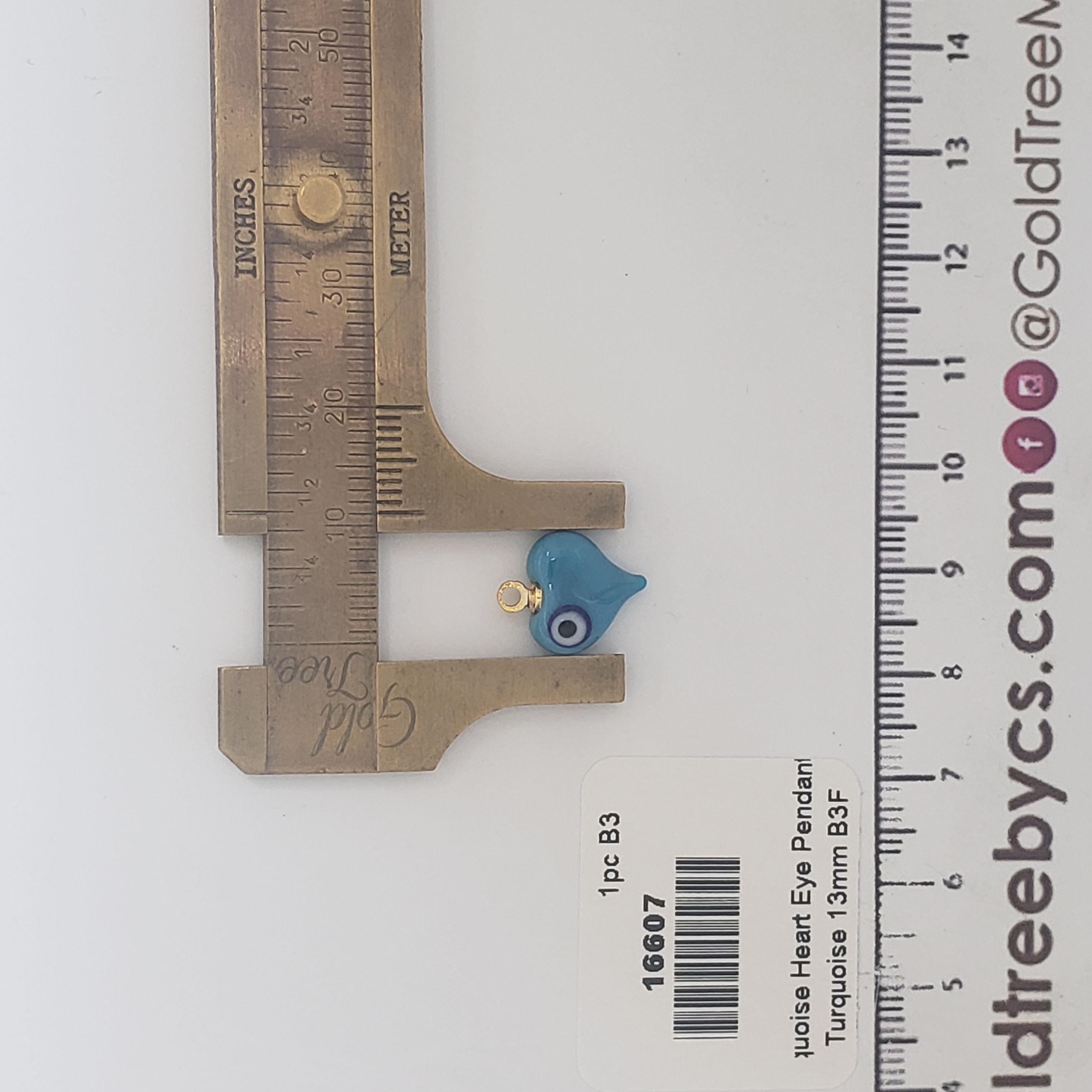 Turquoise Heart Eye Pendant