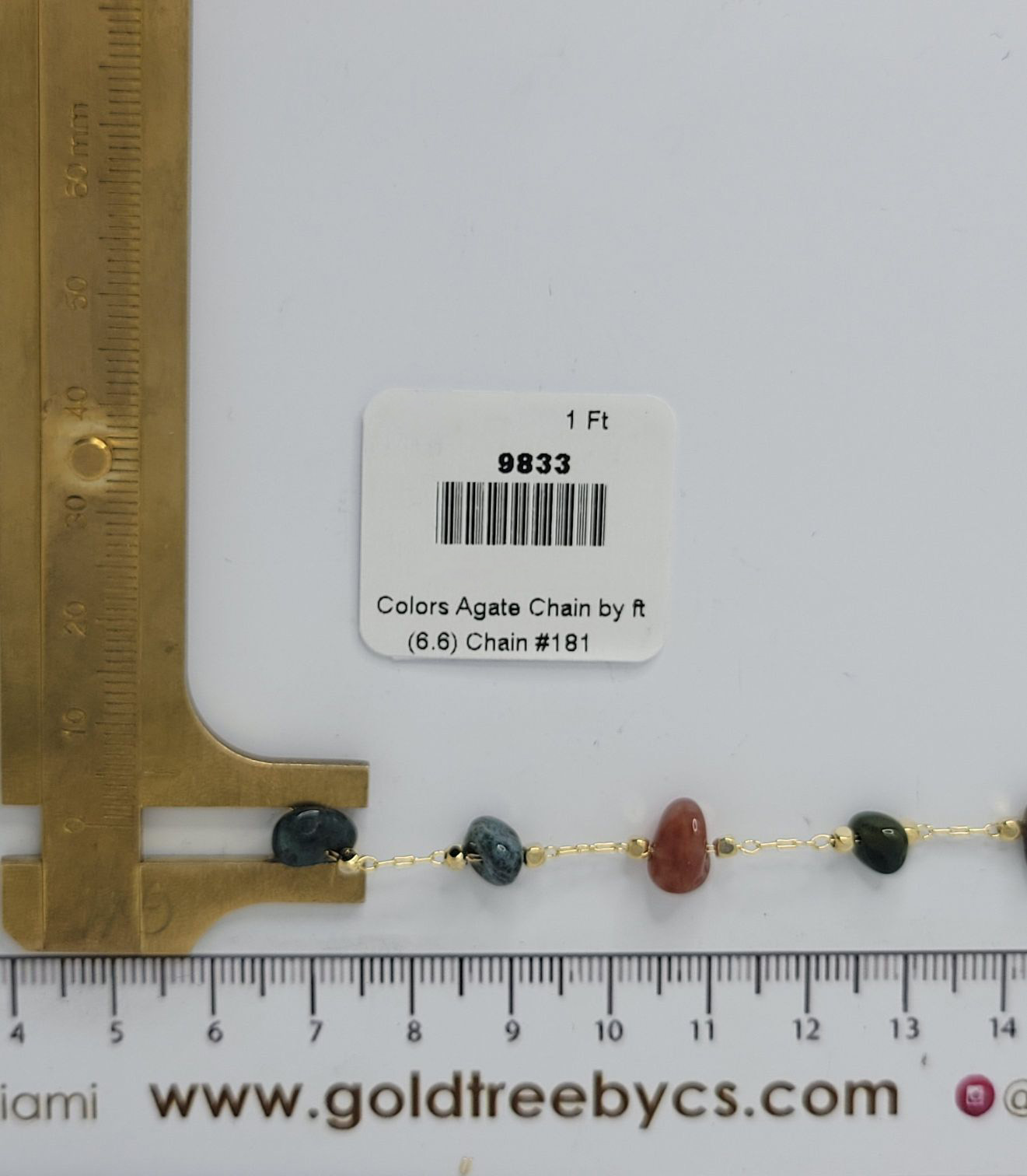 Multi Colors Agate Chain by ft